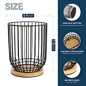 WDT Tool Utensil holder for Kitchen Counter，Large Utensils Holder For Farmhouse Cooking, Utensil Caddy Spatula Holder (Metal+Bamboo-1)