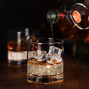 Handmglass Whiskey Glass Set of 2- Whiskey Stones and Glasses Gift Set, for Bosses, Retirement Gifts for Women 2023 Coworker