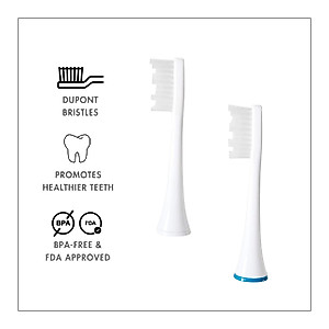 ToiletTree Products Poseidon Replacement Brush Heads for Poseidon Rechargeable Sonic Toothbrush, 4 Pack
