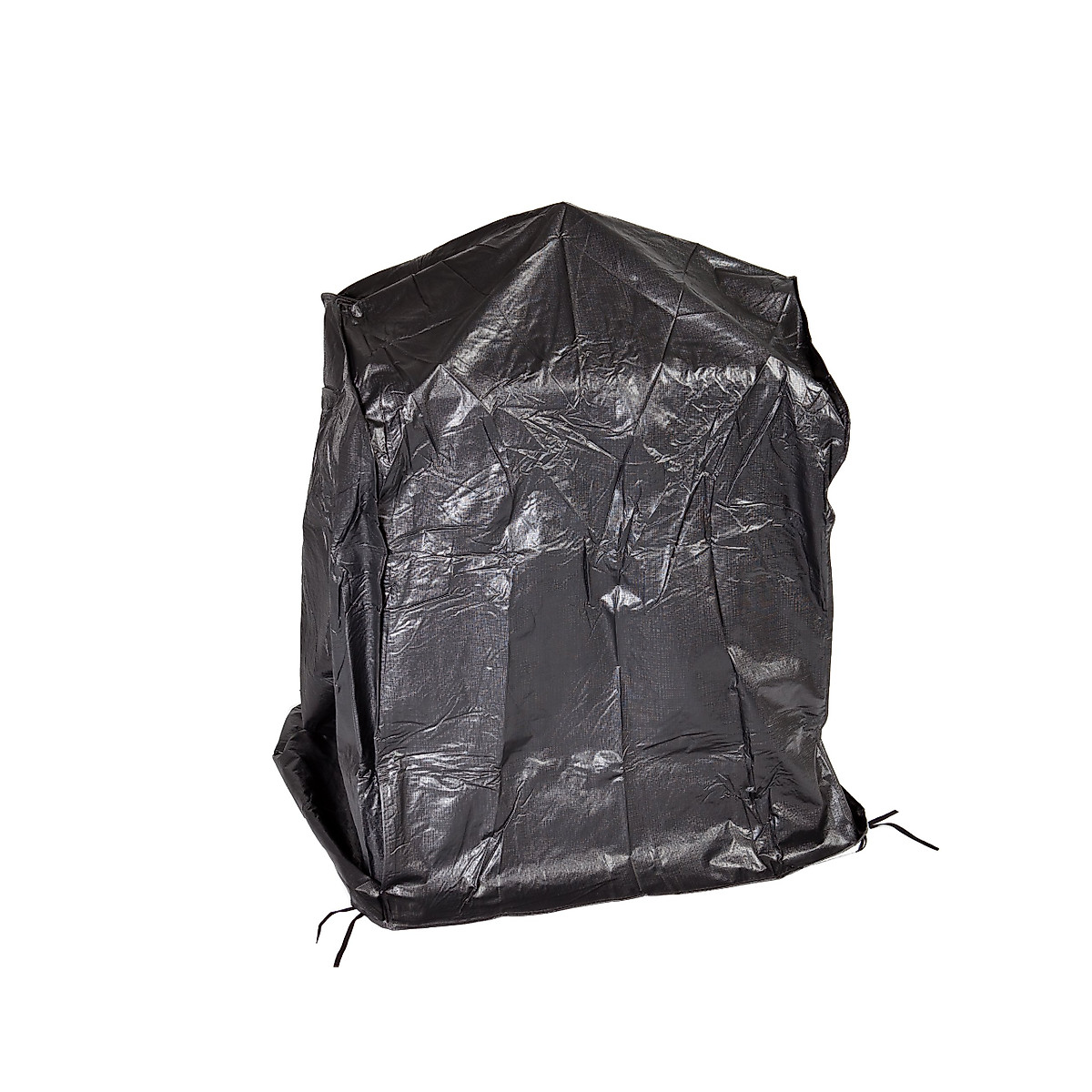 Fire Sense 60370 Patio Wood Burning Patio Fireplaces Vinyl Cover Outdoor Protective Felt Lined Interior 10 Gauge Vinyl Waterproof Weather Resistant Cover with Zipper & Fabric Ties - Black