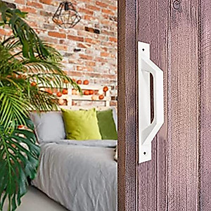 ALUWINDOORS 7.9 Inch Sliding Barn Door Handle White 2 Pack Gate Handle Wooden Door Pull Handle for Sliding Barn Door Fence Garage Shed