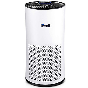LEVOIT Air Purifiers for Home Large Room With Air Quality Monitor, Quiet Odor Eliminators for Bedroom, HEPA Filter, Auto Mode, Cleaners for Allergies, Pets, Smoke, Mold, Pollen, Dust, LV-H133, White
