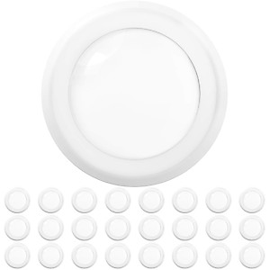 Sunco 24 Pack 5/6 Inch LED Disk Lights, Flush Mount Disc Recessed Ceiling Can Lighting, 1050 LM, 3000K Warm White, Dimmable, 15W=75W, Damp Rated ETL