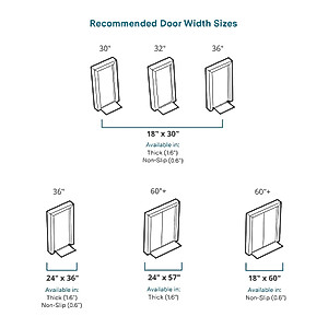 Fab Habitat Modern Non Slip Doormat - Durable, Thin - Natural Coir & Rubber - Entryway, Front Door, Porch, Patio - Black Belt Black/Natural (18" x 30" Non-Slip)