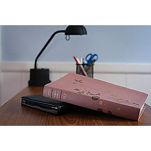NLT Thinline Reference Holy Bible (Red Letter, LeatherLike, Brushed Pink): Includes Free Access to the Filament Bible App Delivering Study Notes, Devotionals, Worship Music, and Video