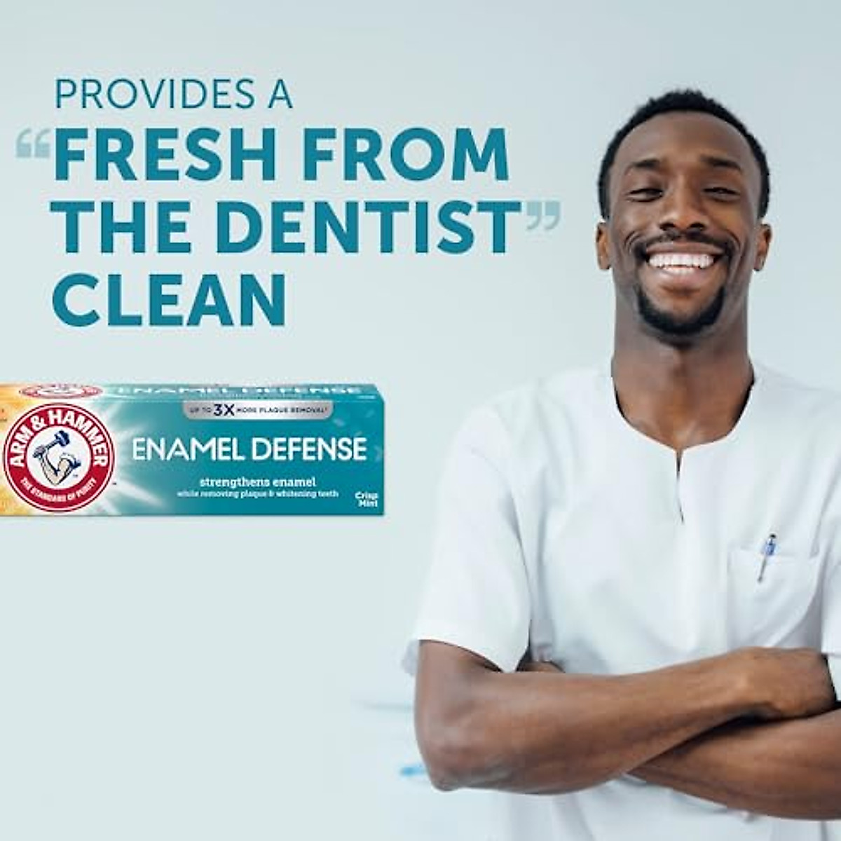 ARM & HAMMER Truly Radiant Whitening & Enamel Strengthening Fluoride Toothpaste, Fresh Mint, 4.3 oz (Pack of 5)