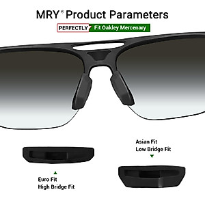 Mryok Nose Piece Nose Pads Replacement for Oakley Mercenary OO9424 Sunglass - Black