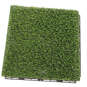 Happyyami 3pcs Artificial Grass Mat Imitation Grass Realistic Grass Rug Artificial Grass Squares Faux Decor Fake Lawn Grass Artificial Turf Faux Rug Fake Grass Cushion Pp Outdoor Lawn Bricks