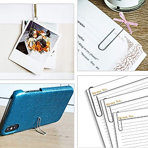 Vinaco Paper Clips Non Skid, 500PCS Medium and Jumbo Paper Clips (1.3 inch & 2.0 inch), Durable & Rustproof, Coated Paper Clip Great for Office School and Personal Use