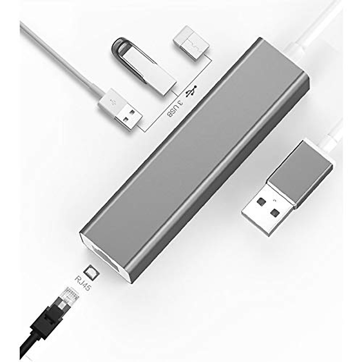 SHYPT One-to-Three Type-c to Gigabit Network Card Usb3.0 to Network Splitter Rj45 Converter
