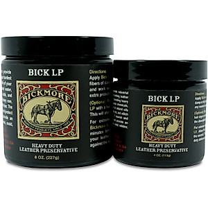 Bickmore Leather Conditioner, Scratch Repair Bick LP 8oz - Heavy Duty LP Leather Preservative | Leather Protector, Softener and Restorer Balm for Dry, Cracked, and Scratched Leather | Made in USA