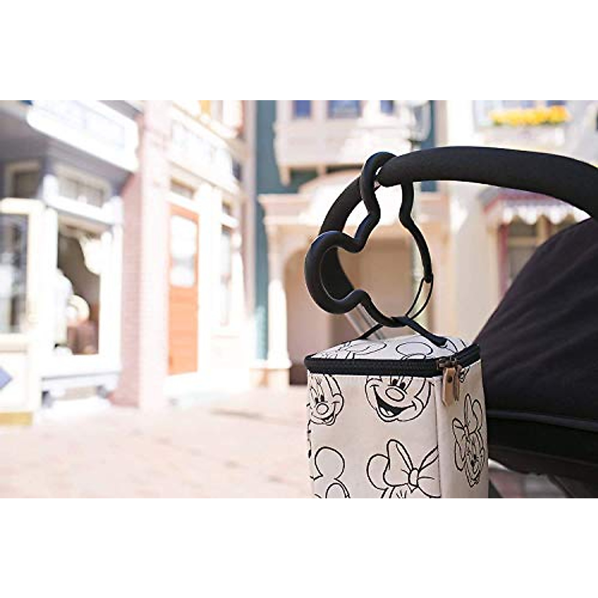 Petunia Pickle Bottom Mickey Mouse Stroller Hook | Rose Gold | For all strollers or shopping carts | For carrying diaper bags, book bags, and purses | Disney Fun