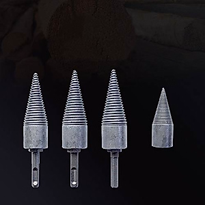 BELUPAID Heavy-duty Drill Bits High-carbon Steel Firewood Splitter Fast Wood Splitting Auger Drill Bits Tools