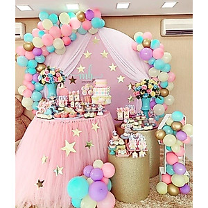Ponamfo Pink Balloon Arch Kit - 100Pcs 18"+12"+5" Pastel Light Pink Balloons Different Size as Birthday Balloons Gender Reveal Balloons Baby Shower Balloons Wedding Anniversary Bridal Shower Party