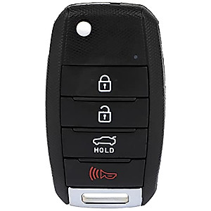 ANGLEWIDE Car Key Fob Keyless Entry Remote Replacement for 2016 for Kia for Sorento (FCC: OSLOKA-910T) Black 1 pad