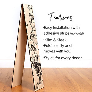 Headwaters Studio Wooden Growth Chart for Wall - Wood Height Chart for Kids Child Height Wall Chart Wood Growth Chart for Kids Kid Height Wall Chart, Height Measurement-Farm Animals-Natural-63" x 6.7"