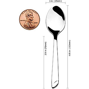 Demitasse Espresso Spoons Stainless Steel Coffee Spoons for Home, Cafe, Restaurant, Set of 12, Thanksgiving Gift