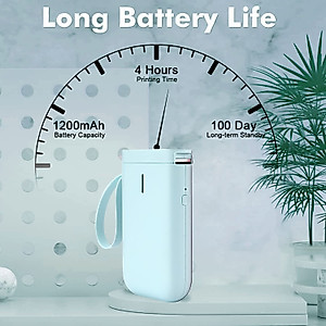 NIIMBOT D11 Label Maker Machine with Tape, Mini Label Printer, Portable Wireless Label Printer, for Phone Pad Office Home Organization USB Rechargeable (Green)