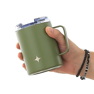 JoyJolt Triple Insulated Tumbler with Handle. 12 oz Tumbler Cup with Lid. Vacuum Sealed, Copper Lined, Double Wall Stainless Steel Tumblers. Travel Mug with Lid, Coffee Tumbler, Smoothie Cup, Tea Mug