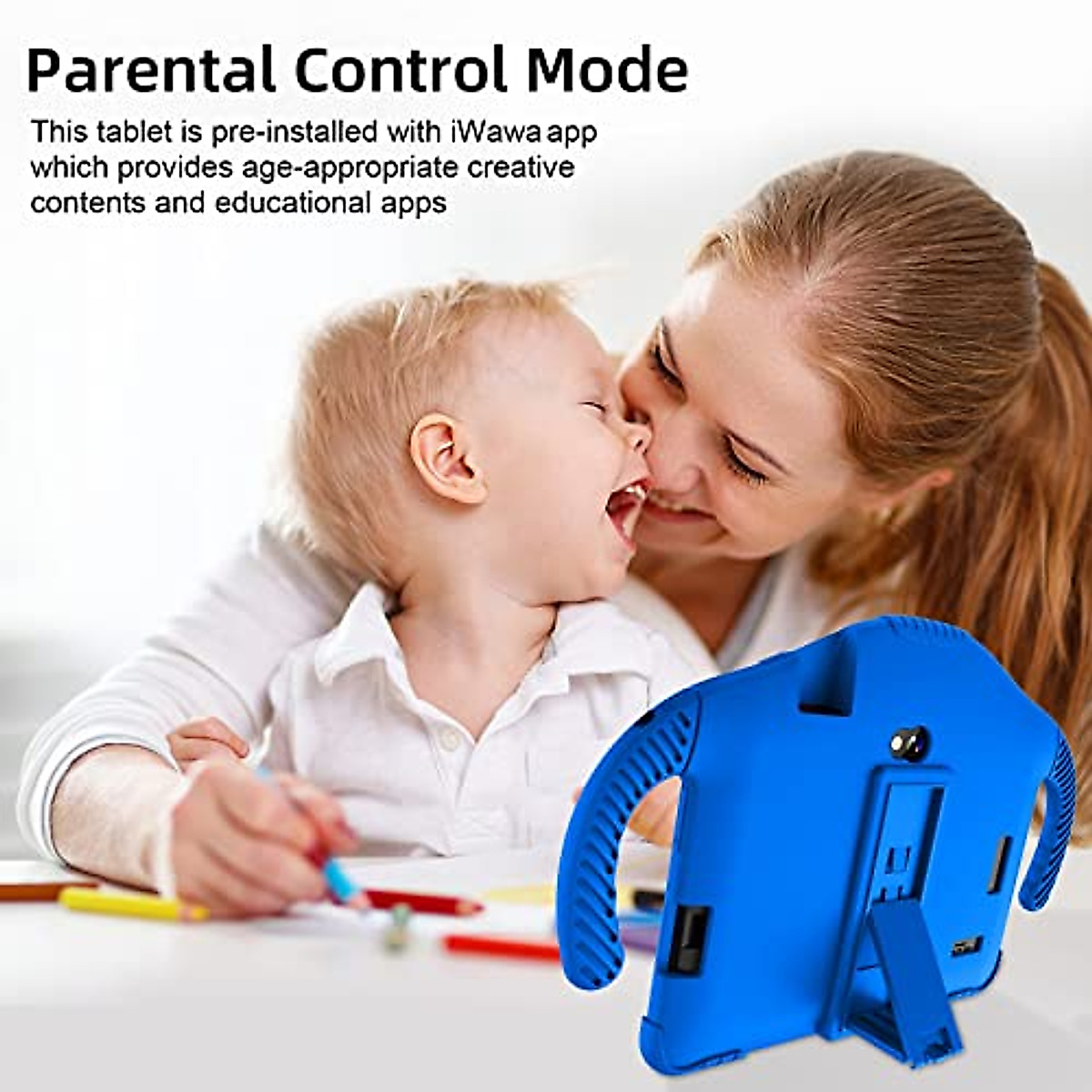 NORTH BISON Tablet for Kids 2-5, 7 inch Android 11 Tablet for Kids, 3GB 32GB Toddler Tablet with Bluetooth, WiFi, GMS, Parental Control, Dual Camera, Shockproof Case, Educational, Games