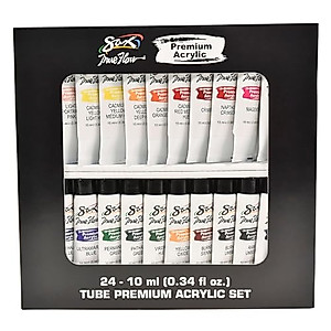 Paint Acrylic 0.34 OZ Tube SAX True Flow Set of 24