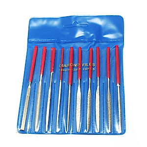Oudtinx Mini Diamond Needle File Set (10 Piece),2mm x 100mm