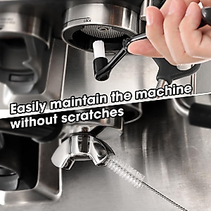 Aieve Coffee Cleaning Brush Set, 7 Pcs Espresso Coffee Brush Kit includes Cleaning Towel, Wooden Coffee Grinder Brush, Nylon Brush for Coffee Pot, Pasta Maker