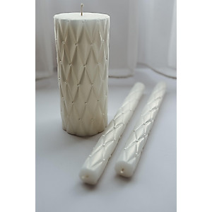 Magik Life Unity Candle Set for Wedding - Wedding Unity Set for Reception and Ceremony - Candle Sets - 6 Inch Pillar and 2 * 10 Inch Tapers