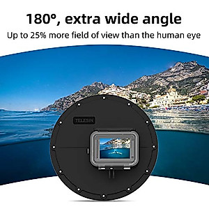TELESIN Dome Port for GoPro Hero 11 Hero 10 Hero 9 Black, Underwater Dive Case Camera Lens Cover Protector with Waterproof Housing Case, Pistol Trigger, Floating Hand Grip for Go Pro 10/9 Accessories