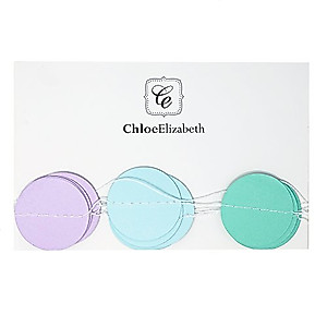 Chloe Elizabeth Circle Dots Paper Party Garland Streamer Backdrop (10 Feet Long) - Unicorn Pastel