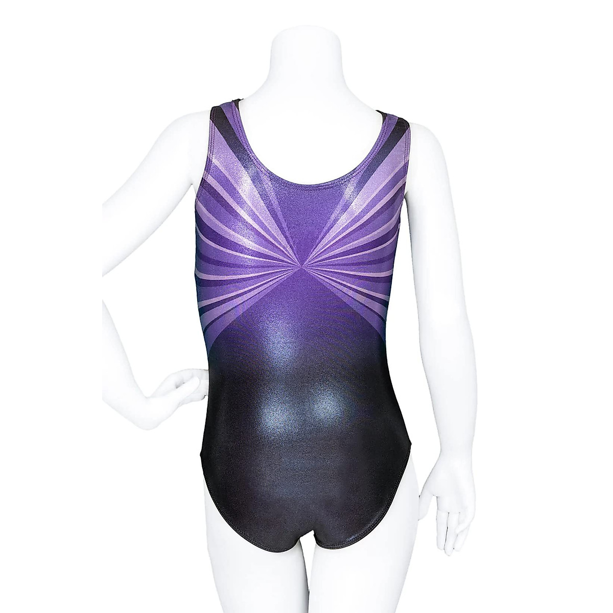Destira Gymnastics Leotards for Girls, Interstellar Cosmic - Premium Hologram Fabric w/Dazzling Rhinestone Crystals - Dance, Cheer, Yoga, & More, Child Medium (8)