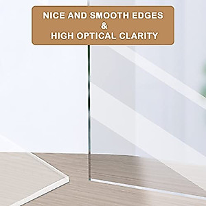 Clear Acrylic Plexiglass Sheet-1/4 Thick Cast - 12" x 16" (2 Pack)6mm Clear Acrylic Sheets for DIY, Signs and Crafts