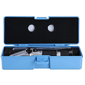 Wine Refractometer for Grape Wine Brewing, Brix Wine Refractometer for Measuring Sugar Content in Original Grape Juice & Predicting Wine Alcohol Degree, Dual Scale of Brix 0-40% and Alcohol 0-25% vol