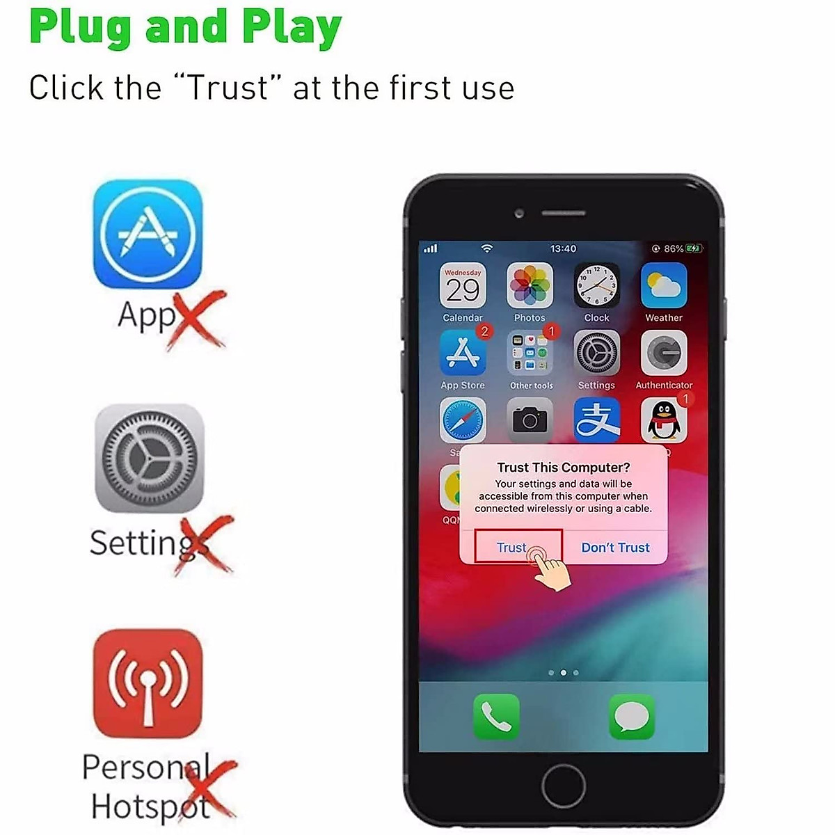 ADAYO FORYOU Lightning to HDMI Adapter for iPhone TV