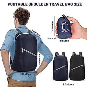 BELEFU 2Pcs Small Packable Backpack Foldable, Lightweight Hiking Camping Travel Backpack for Men Women, Ultralight Portable Day Pack (Color 2)