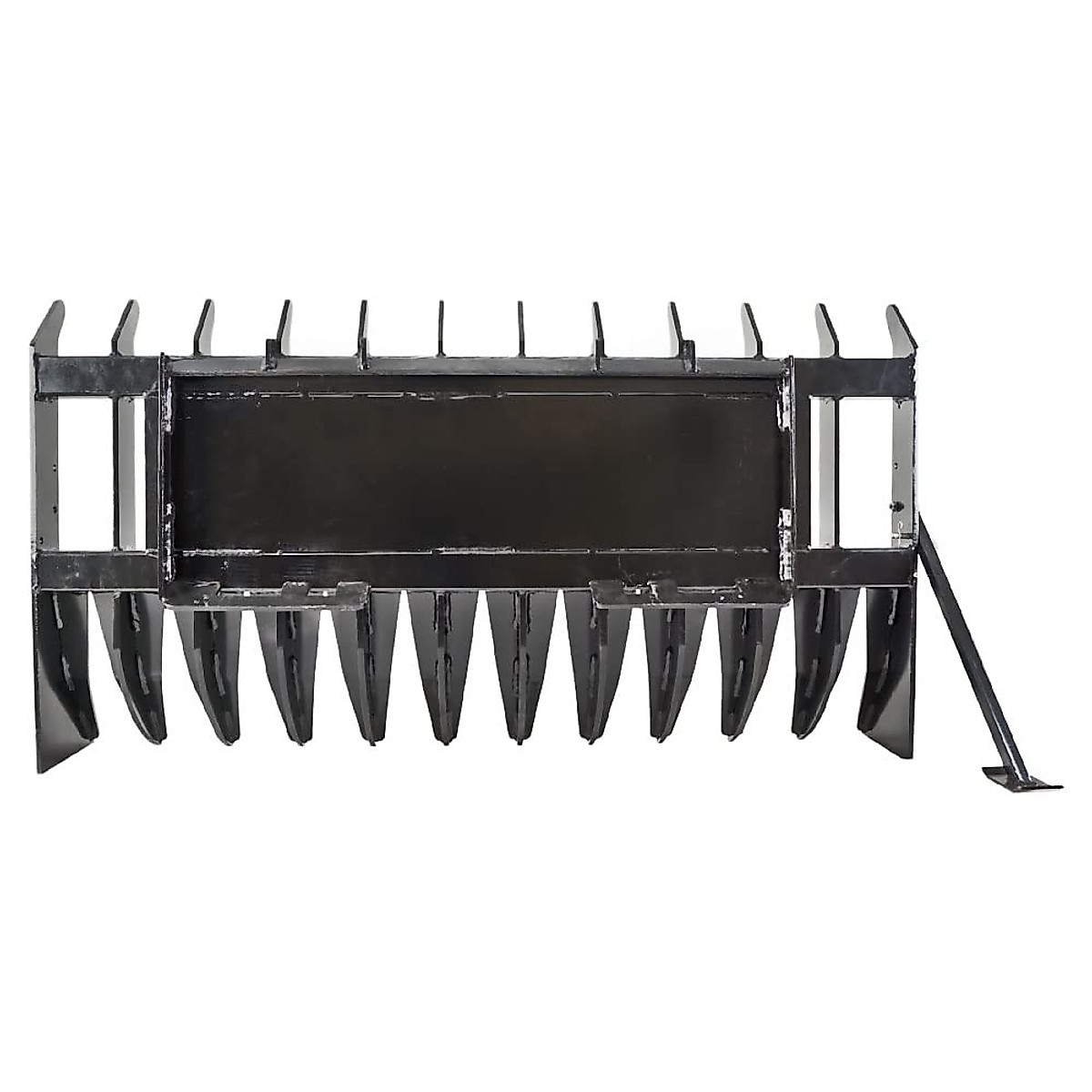 Titan Attachments Skid Steer Root Rake Attachment 66in Wide, Universal Quick Tach Hookup, Root Clearing Brush Rake, Land Clearing Site Prep Implement, Roll Debris, Silage, Brush to Burn Pile