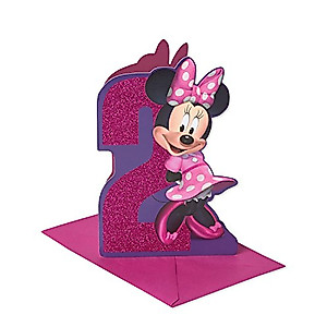 American Greetings 2nd Birthday Card for Girl (Minnie Mouse)