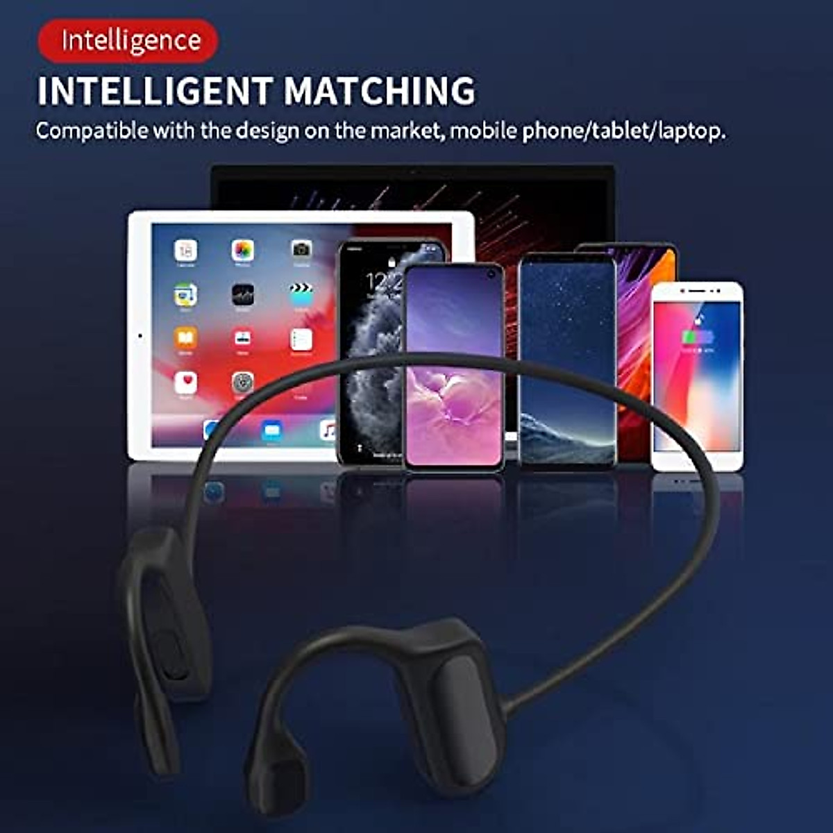 Betreasure Bone Conduction Headphones Bluetooth Earbuds Sports Noise Cancelling Wireless Hi-Fi Headphones for iPhone 12 13…