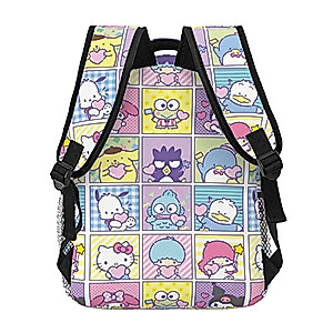 Cartoon Cat Backpack Large Capacity Laptop Bag Casual Travel Daypack