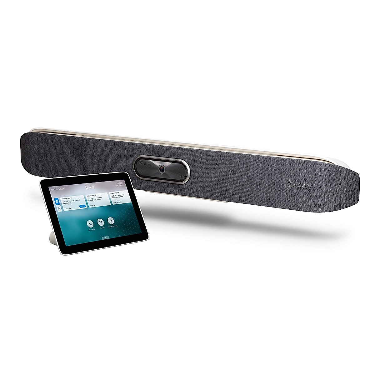 Poly - Studio X50 (Polycom) with TC8 Touch Controller - 4K Video & Audio Bar - Conferencing System for Mid-Size Meeting Rooms - Works with Teams, Zoom & more