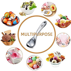 JENNIMER Heavy Duty Ice Cream Scoop, Commercial Ice Cream Scoop with Hook Longer Professional Antifreeze-Metal Easy-Grip Unbreakable,High Qality Zinc Alloy