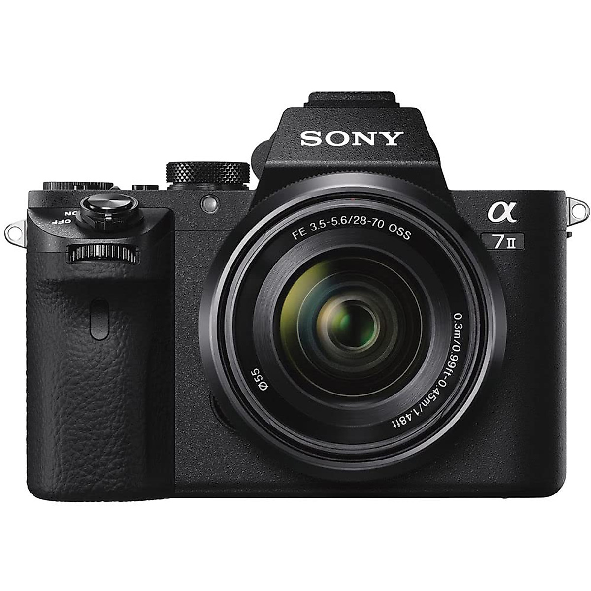 Sony a7 II Mirrorless Camera with 28-70mm Lens (ILCE7M2K/B) + Sony FE 24-105mm Lens + Filter Kit + Lens Hood + Bag + 64GB Card + NPF-W50 Battery + Card Reader + More (Renewed)