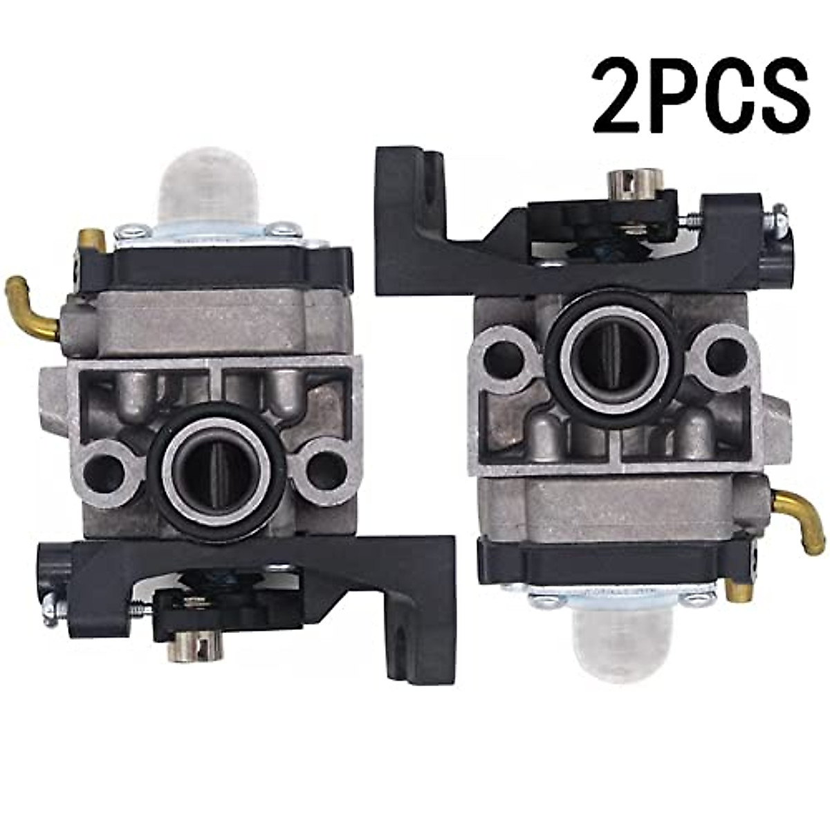 LOLUZ 2PCS GX35 Carburetor Compatible with 4-Stroke Gasoline Brush Cutter Garden Mechanical Lawn Mower Carb Rebuild Set Part Tool Accessories