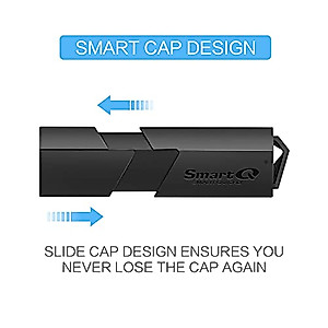 SmartQ C307 SD Card Reader Portable USB 3.0 Flash Memory Card Adapter Hub for SD, Micro SD, SDXC, SDHC, MMC, Micro SDXC, Micro SDHC, UHS-I for Mac, Windows, Linux, Chrome, PC, Laptop, Switch (Single)