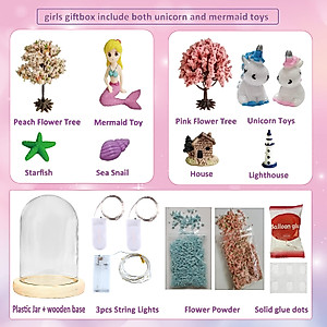ECOFANO Make Your Own Mermaids Unicorn Night Light Girls Crafts-Unicorn Mermaid Girls Toys, DIY Unicorn Mermaid Gifts for Girls, Kids Arts Crafts Kit Gifts for 5 6 7 8 Years Old Girls