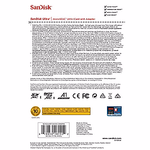 SanDisk 400GB Ultra MicroSDXC UHS-I Memory Card with Adapter - 100MB/s, C10, U1, Full HD, A1, Micro SD Card - SDSQUAR-400G-GN6MA