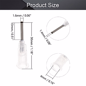 Utoolmart Industrial Dispensing Needle, 17G Blunt Tip Syringe Needles with Luer Lock, Stainless Steel Precision Applicator, for Refilling E-Liquid Inks and Syringes, Transparent Color, 10pcs