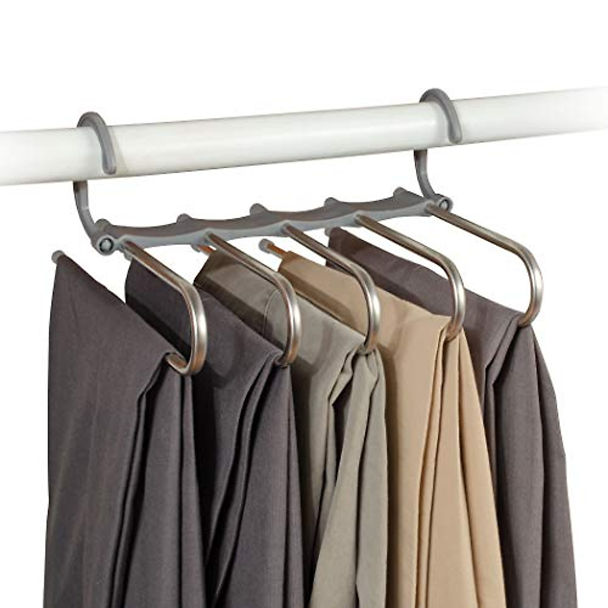 My Home Magic Pant Hanger - Organization and Space Saver Closet Companion, Grey / Stainless Steel