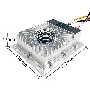 dsfen 600W Solar 10-30V Voltage Adjustable with LCD Display Maximum Power Point Tracking Photovoltaic Step-down Adapt to Various Batteries