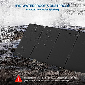 WETOWN 200 Watt Solar Panels Portable 20V for Solar Generator Power Station Foldable Solar Panel Kit with MC-4 + XT60 Output Waterproof IP67 for Camping Off-Grid